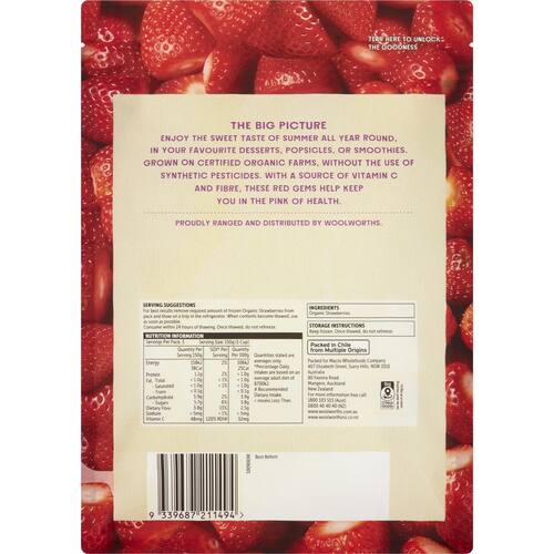 Macro Organic Frozen Strawberries 450g | bunch
