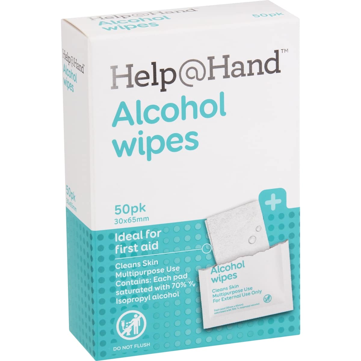 Help@Hand Alcohol Wipes 50 Pack | bunch