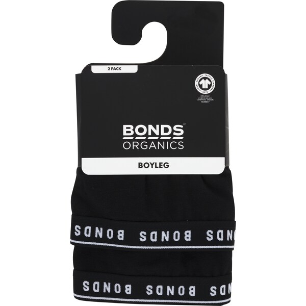 Bonds Organics Boyleg Size 12 2 Pack | Woolworths