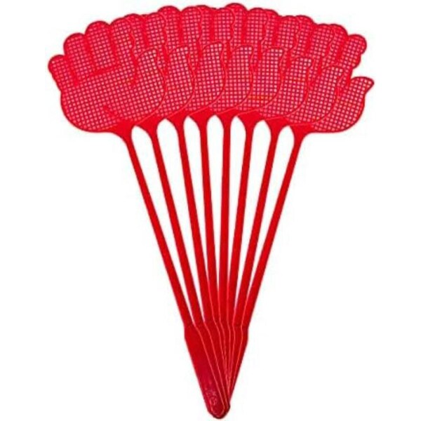 No More Pests 8PK Fly Swatter Fun Hand Design Flexible Durable Flies ...