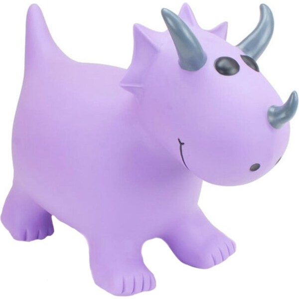 Happy Hopperz Purple Triceratops Ride On Toy | Woolworths