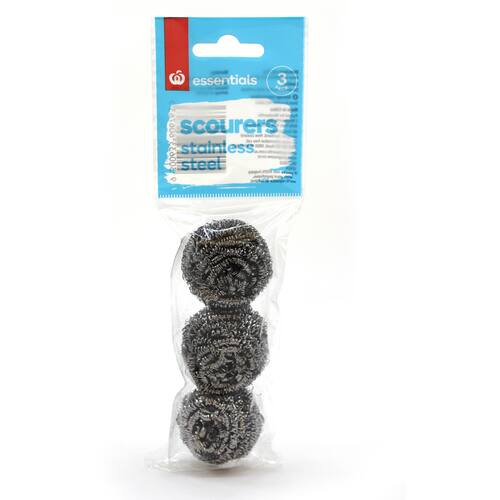 Essentials Stainless Steel Scourer 3 Pack | bunch
