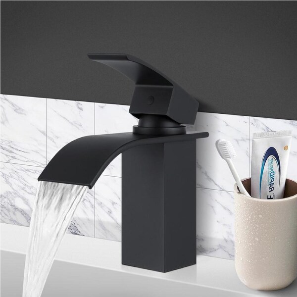 ACA Square Bathroom Taps Basin Mixer Tap Vanity Sink Brass Waterfall ...