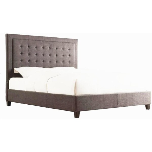 Gloucestershire King Single Linen Fabric Bed Frame in Grey | Woolworths