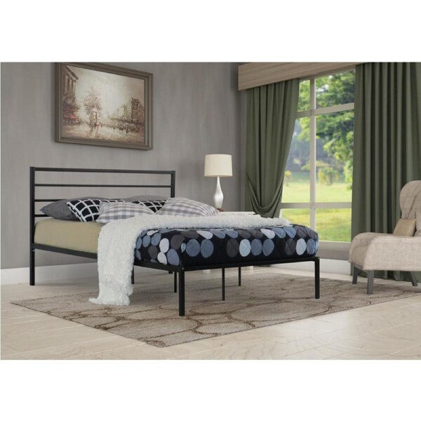 Leeds King Size Metal Bed Frame in Black | Woolworths