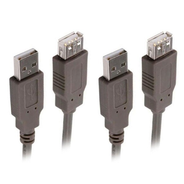 2x Sansai 1.8m Extension 2.0 USB A Male to A Female Cable for Printer ...