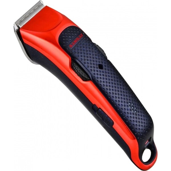 Sansai Red Cordless Rechargeable/Hair Clipper/Trimmer Men Facial ...