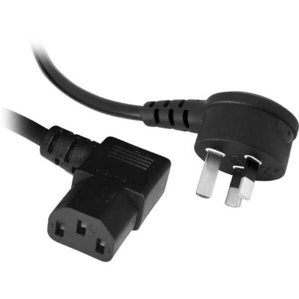 DOSS K9-RA2MR Iec C13 Power Lead - 2M Right Angle Both Ends Black IEC ...