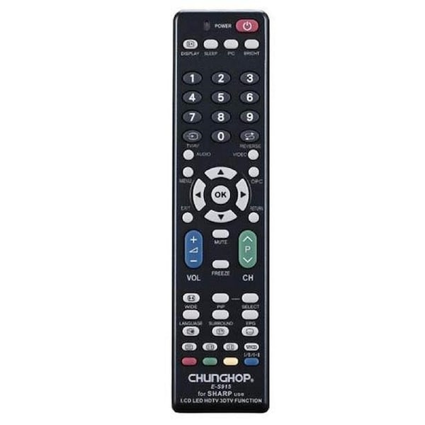Chunghop Universal TV Remote Control Compatible with Sharp LCD Smart HD ...