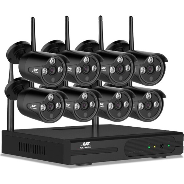 UL-tech Wireless CCTV Security System 8CH NVR 3MP 8 Bullet Cameras ...