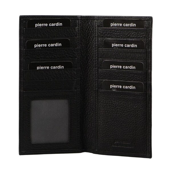 Pierre Cardin Mens Italian RFID Protected Leather Suit Wallet - Black ...