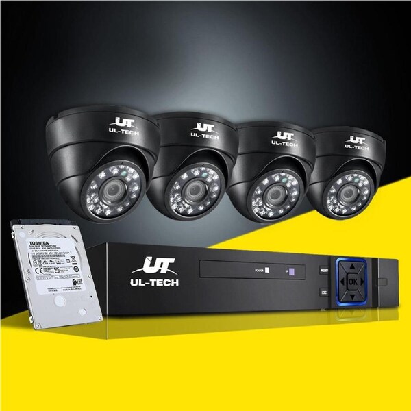 UL-Tech CCTV Security System 8CH DVR 4 Cameras 1TB Hard Drive | Woolworths