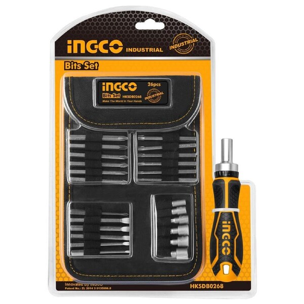 INGCO 26 Pcs Screwdriver Bits Ratcheting Driver | Woolworths