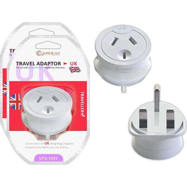 2PK Sansai Travel Power Adapter AU/NZ Socket to UK/England/Hong Kong ...