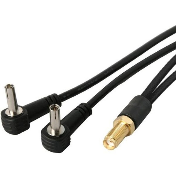 Dual patch lead to single SMA Female RF antenna adaptor righ Angle ...