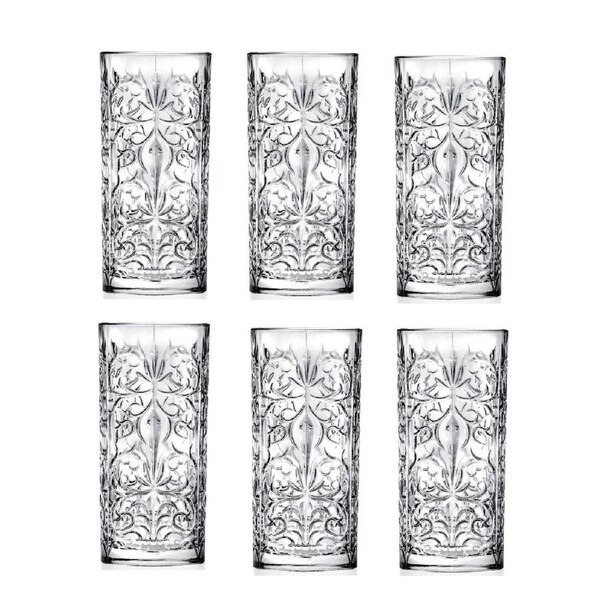 RCR Mixology Tattoo Crystal Highball Tumblers Set of 6 - 368ml | Woolworths