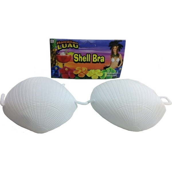 SHELL BRA Costume Party Hawaiian Hula Beach Dress Top Tropical Mermaid ...