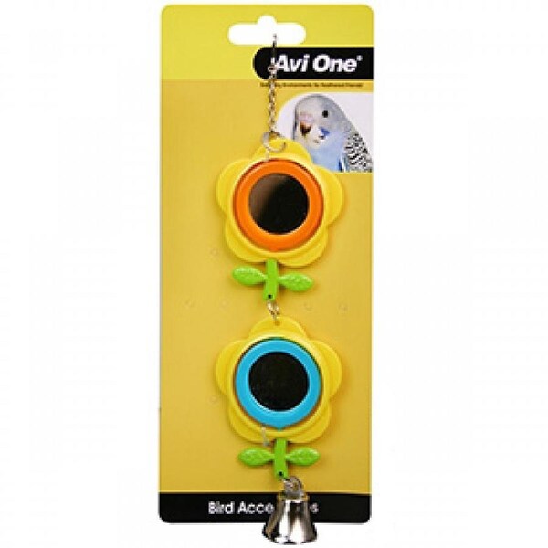 Avi One Bird Toy Double Buttercup Mirror | Woolworths