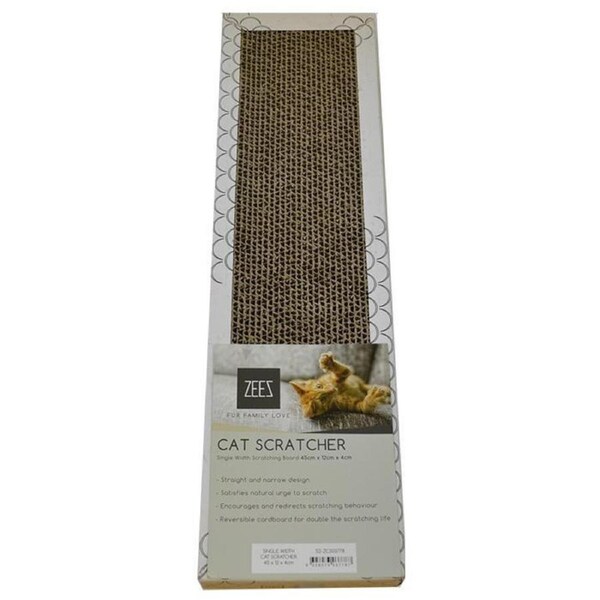 Cardboard Cat & Kitten Scratcher Single Width 45cm x 12cm Double Sided ...