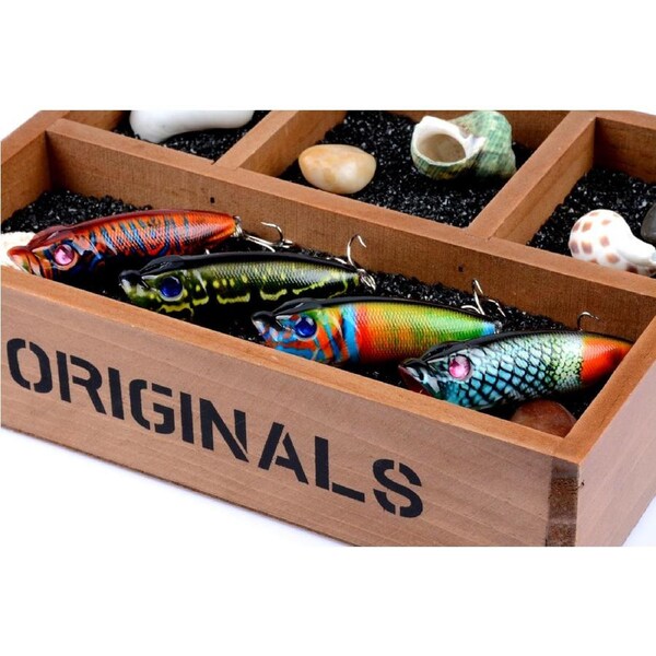 4X 6.5cm Popper Poppers Fishing Lure Lures Surface Tackle Saltwater ...