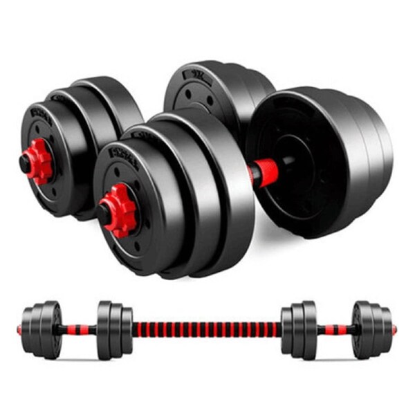 30kg Adjustable Dumbbell Set Barbell Home GYM Exercise Weights Fitness ...