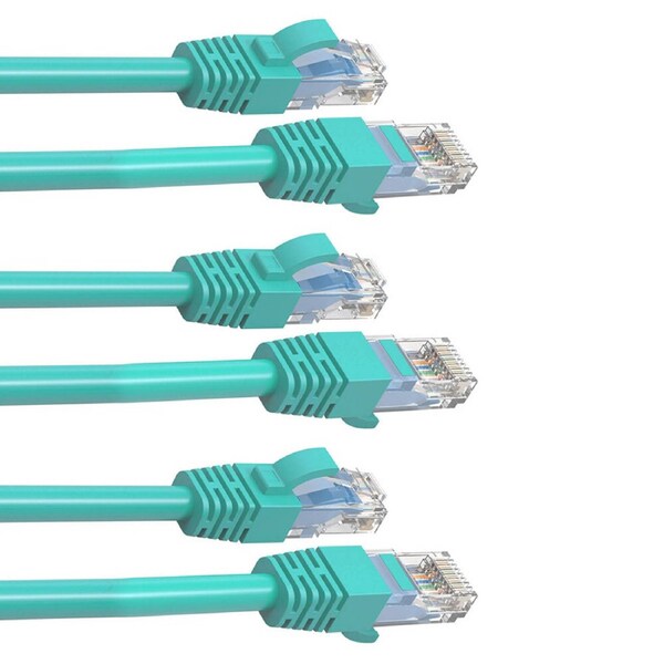 3PK Cruxtec 0.5m CAT6/RJ45 Network Lead Cable LAN Ethernet Internet ...