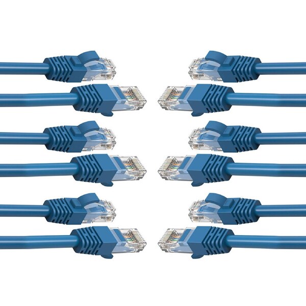 6PK Cruxtec 1m CAT6/RJ45 Network Lead Cable LAN Ethernet Internet ...
