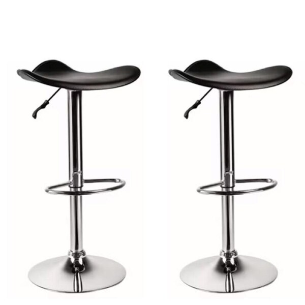 Ergoliving 2 X New Fiesta Leather Bar Stools Kitchen Chair Gas Lift ...