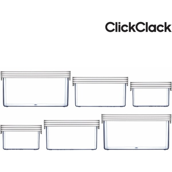 NEW CLICKCLACK 6pc AIR TIGHT BASIC SMALL BOX SET 6 PIECE | Woolworths