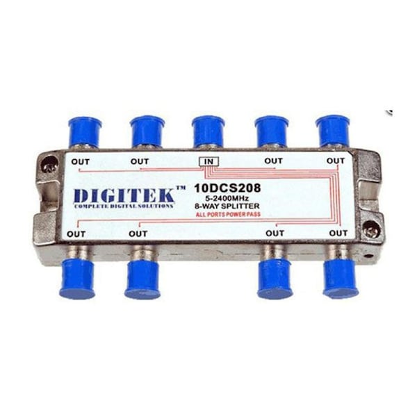 8 Way Splitter F Type 52400Mhz All Ports Power Pass | Woolworths