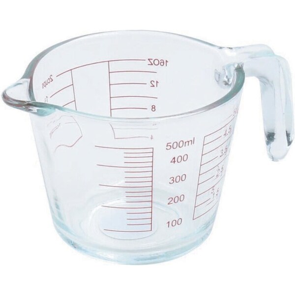 1 x 500ml Kitchen Classic Glass Liquid Measuring Tool Jug Measure ...