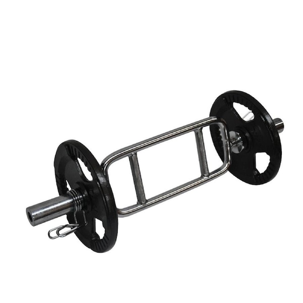 28kg Olympic Barbell Weight Set - Tricep Bar + 20kg Iron Ez Grip Weight ...