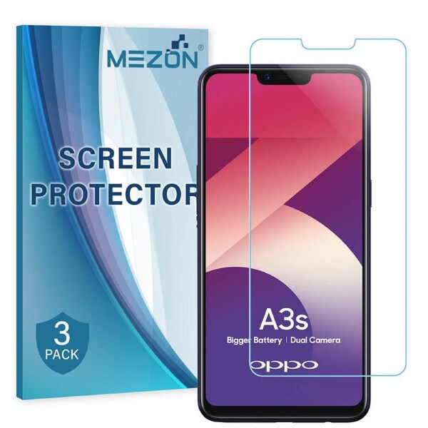 [3 Pack] OPPO A3s Ultra Clear Screen Protector Film by MEZON – Case ...