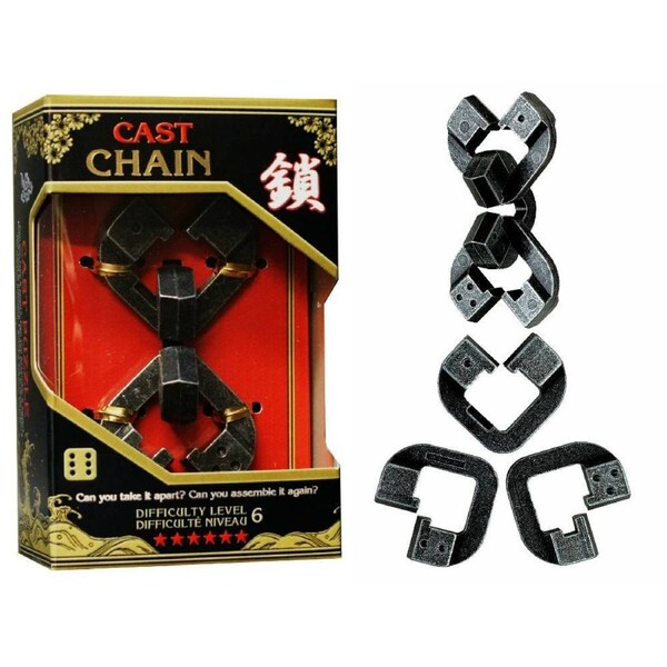 Hanayama Level 6 Cast Puzzle Chain Brain Teaser | Woolworths