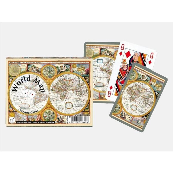 Piatnik World Map Playing Cards | Woolworths