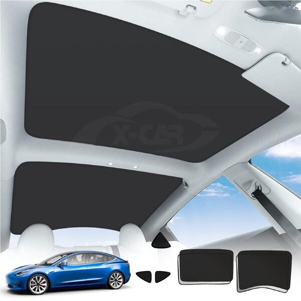 Tesla Model 3 Glass Roof Sunroof Mesh Top Window Sun Blind Shade ...