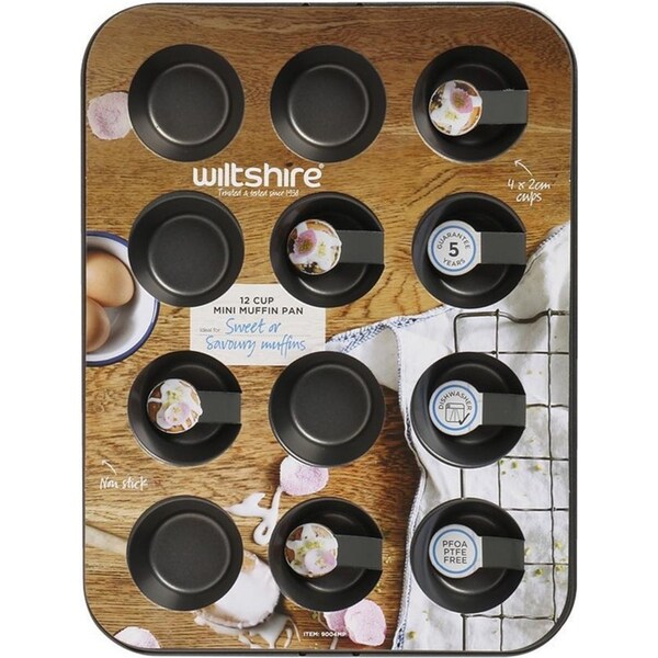 Wiltshire Non Stick 12 Cup Mini Muffin Pan | Woolworths
