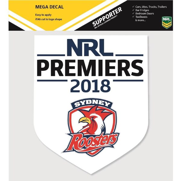Sydney Roosters NRL 2018 Premiership Premiers Car Window MEGA Decal ...