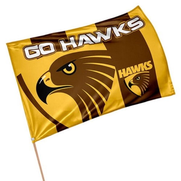 Hawthorn Hawks AFL Aussie Rules GAME DAY Pole Flag Banner | Woolworths