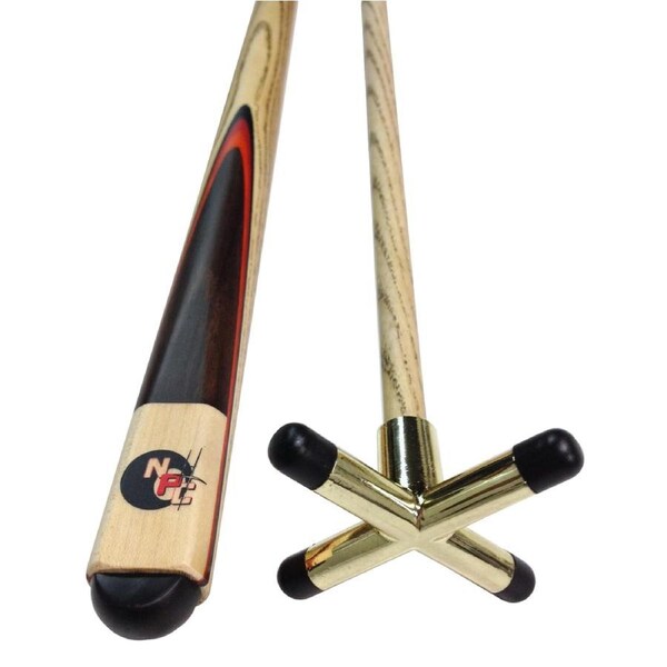 FULL ASH With Red Wood Flame Pool Cue REST 1 x Brass rest | Woolworths