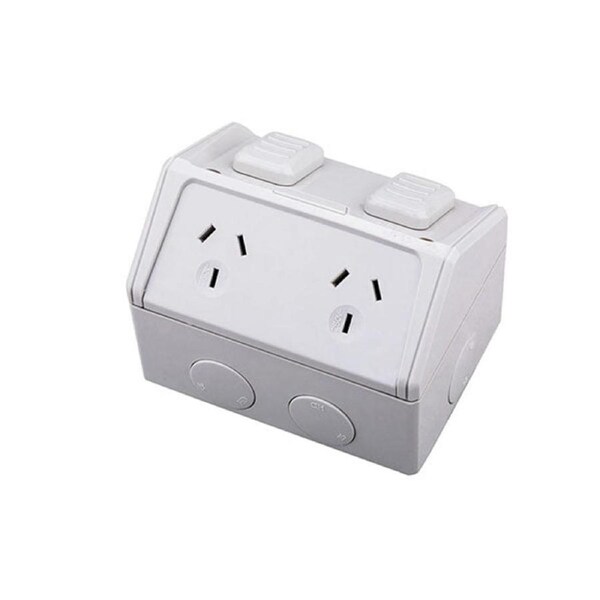 Weatherproof Double Power Point 250V 10A | Woolworths