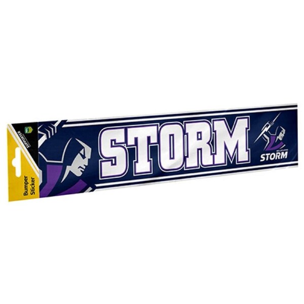 Melbourne Storm NRL LOGO Car Bumper Sticker 300mm x 75mm | Woolworths