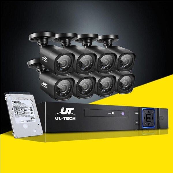 UL-Tech CCTV Security System 8CH DVR 8 Cameras 1TB Hard Drive | Woolworths