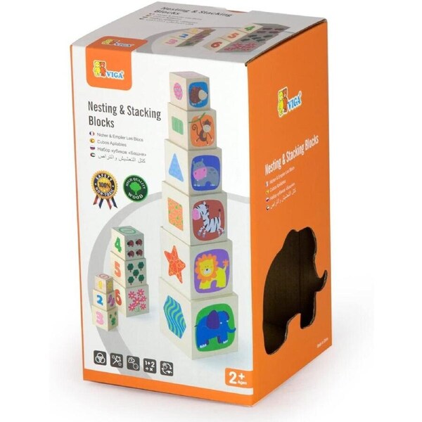 Viga Wooden Toys nesting & stacking blocks | Woolworths