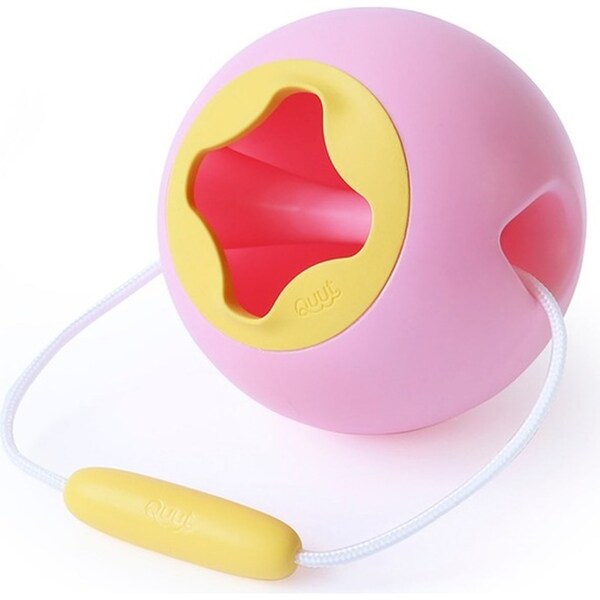 Quut 16cm Mini Ballo Beach Toys Water Bucket for Kids Sweet Pink/Yellow ...