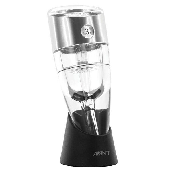 Avanti Adjustable Deluxe Red/White Acrylic Wine Aerator/Sediment Filter ...