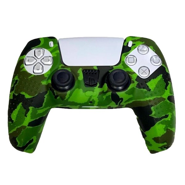Silicone Cover For PS5 Controller Case Skin - Green Camo | Woolworths
