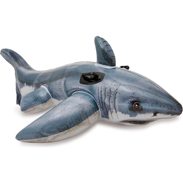 Intex 172cm Great White Shark Ride On Kids 3y+ Children Inflatable ...