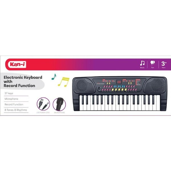 Kan-i 37-Key Keyboard With Microphone & USB Power Lead | Woolworths