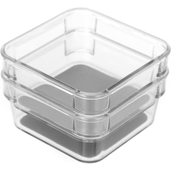 2PK Boxsweden Crystal Non-Slip Storage Tray Home/Kitchen Container Box ...